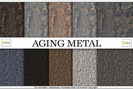 Second Life Marketplace - Aging Metal 10 Seamless Builders Textures NM